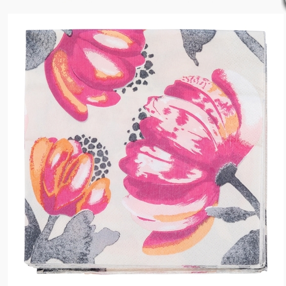 Pentik | Kitchen | Pentik Veranta Pink Orange Charcaol Lunch Paper ...